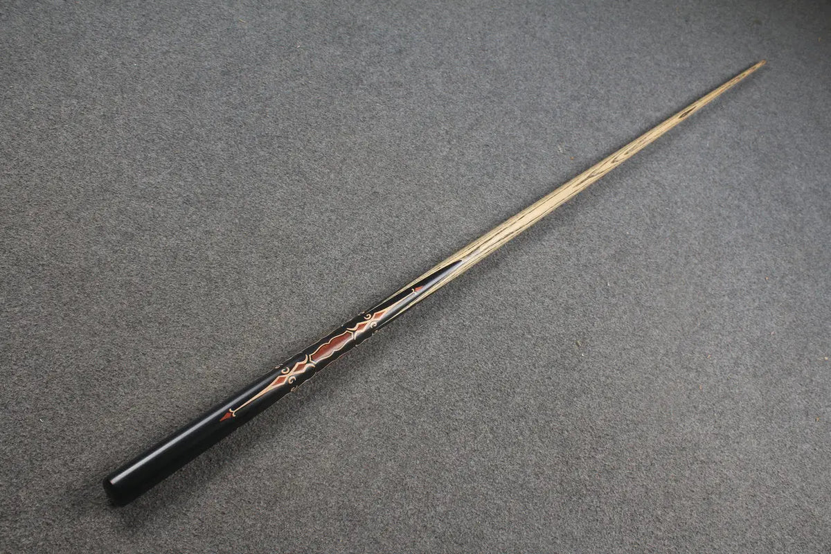 woods 1 piece handmade ash inlay 8 ball pool cue #2651 - WOODS CUES