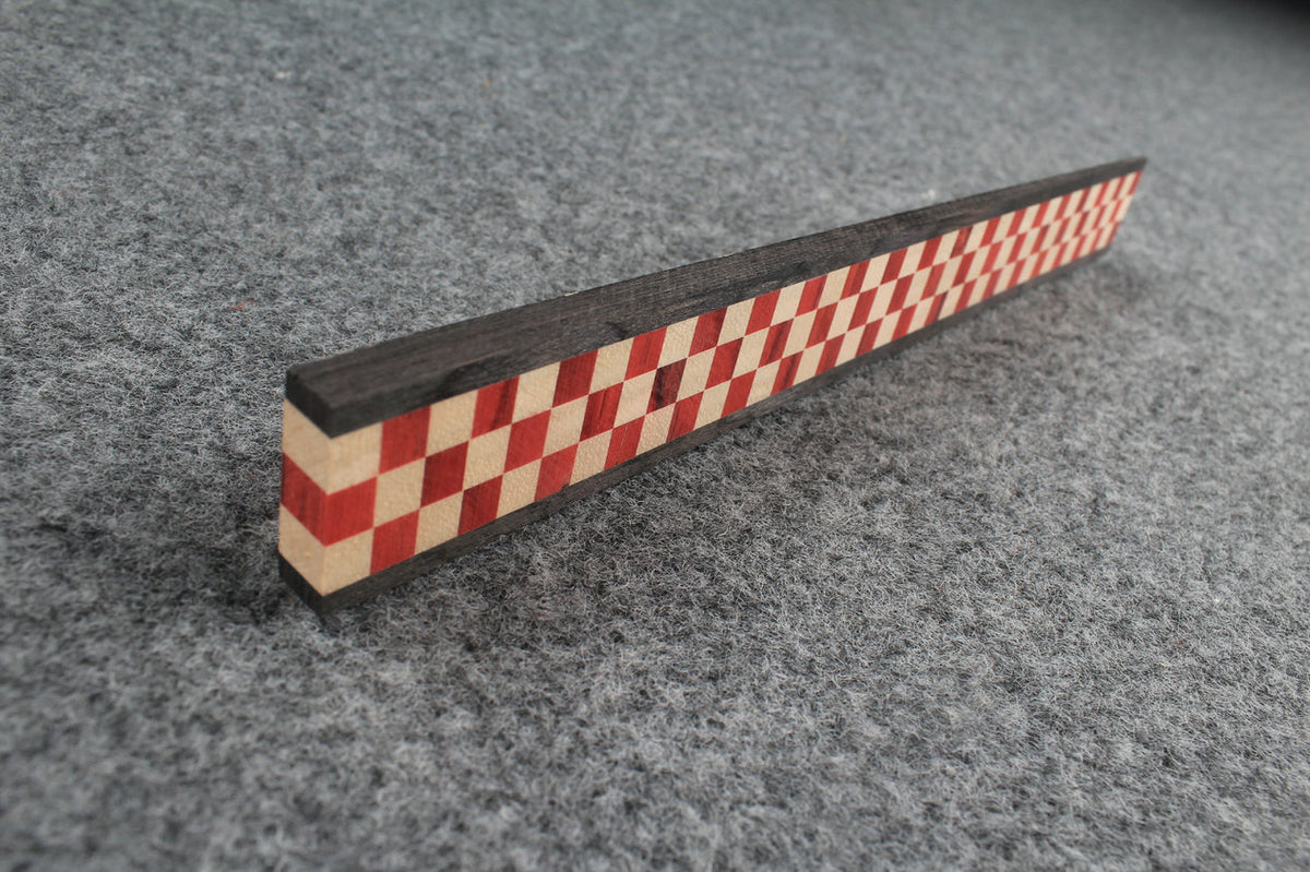 hand spliced plaid pattern wood splices for snooker cue - WOODS CUES