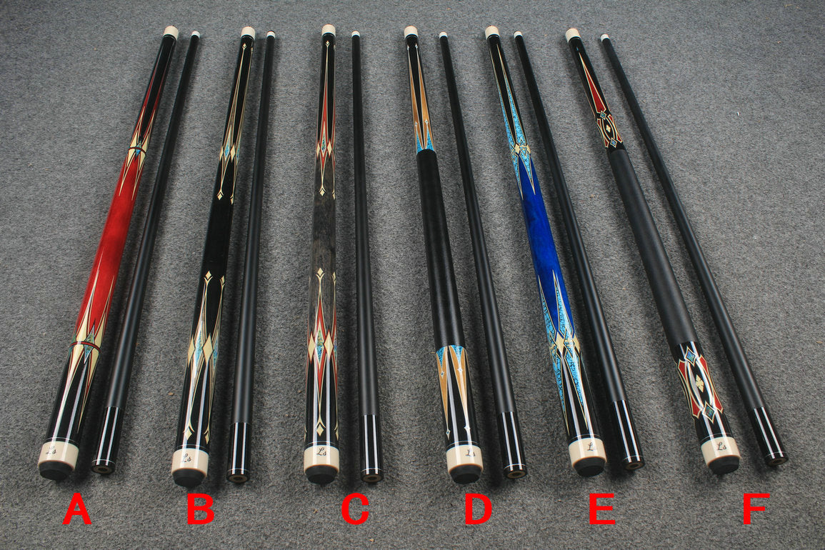 two piece maple shaft billiards cue pool cue stick - WOODS CUES