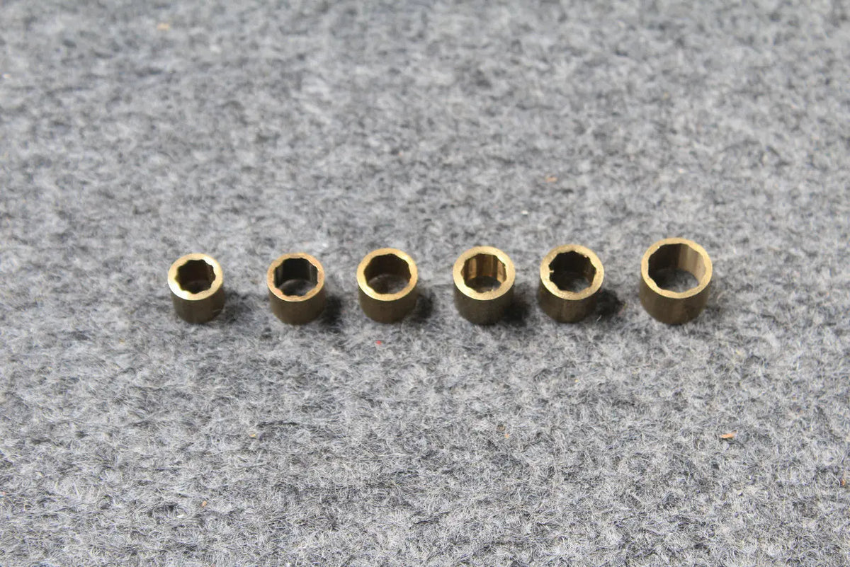 brass ferrules for snooker / pool cues various size with octagonal int ...